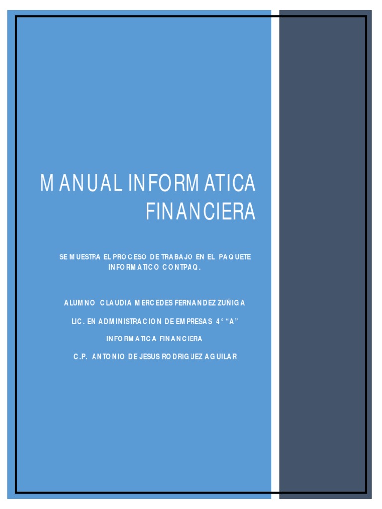 Manual Informatica Financiera | PDF | Archivo de computadora | Bancos