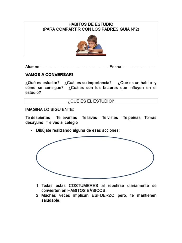 Habitos de Estudio Guia 2 | PDF | Relaciones personales, crianza y ...