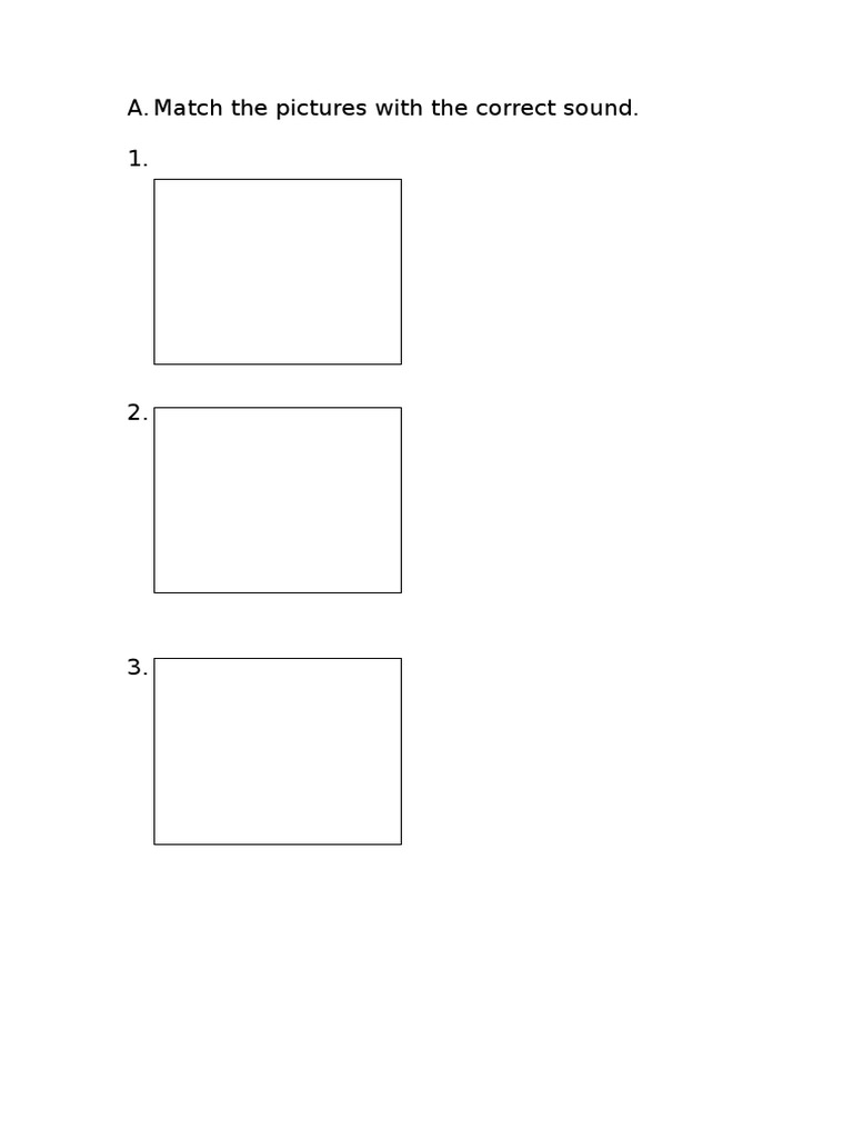 Sound Matching Activity for Kids | PDF