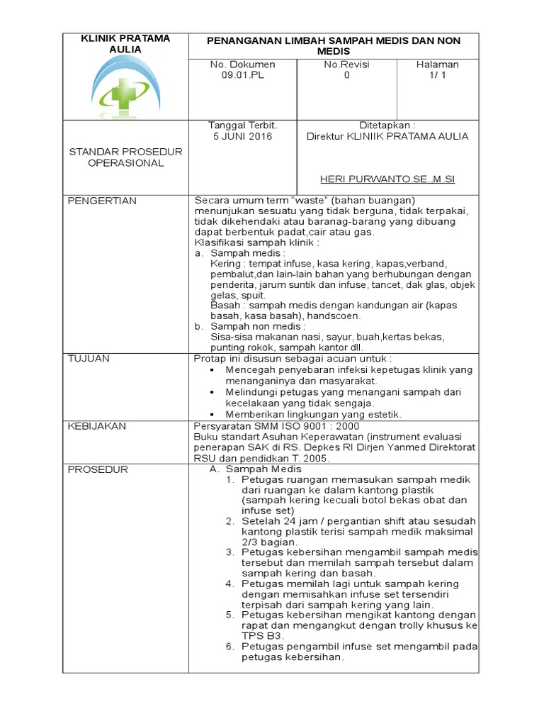 Sop Penanganan Sampah | PDF
