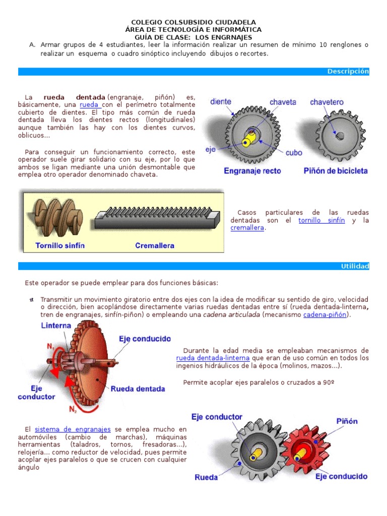 engranajes | Engranaje | Transmisión (Mecánica)