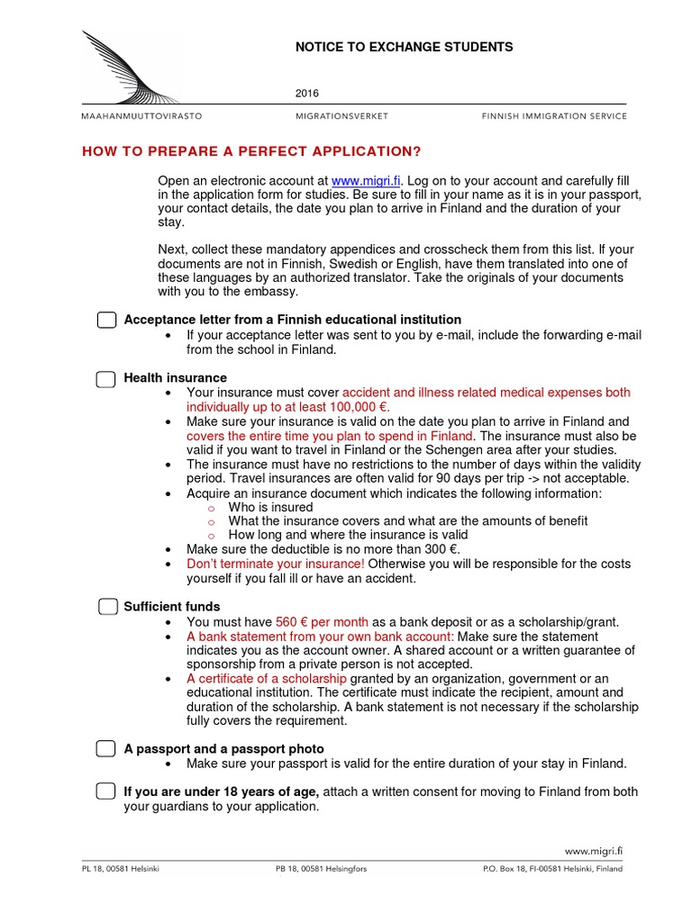 Exchange Student Application Guide | PDF