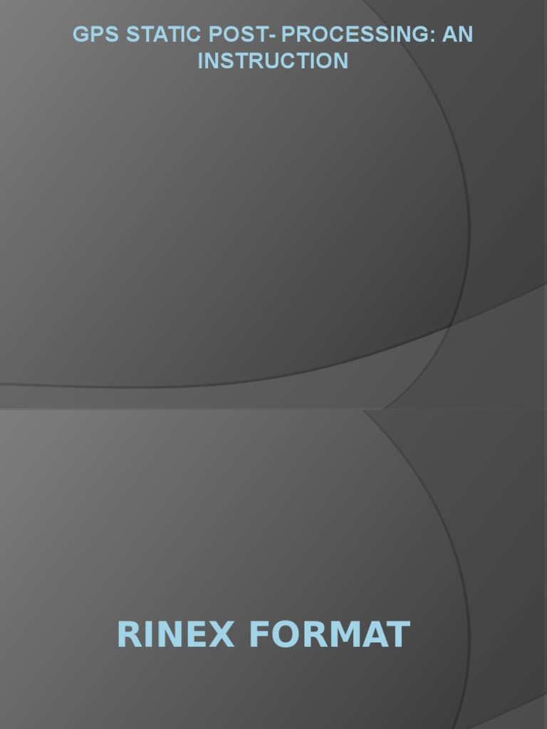 GPS Static Post - Processing - Black | PDF