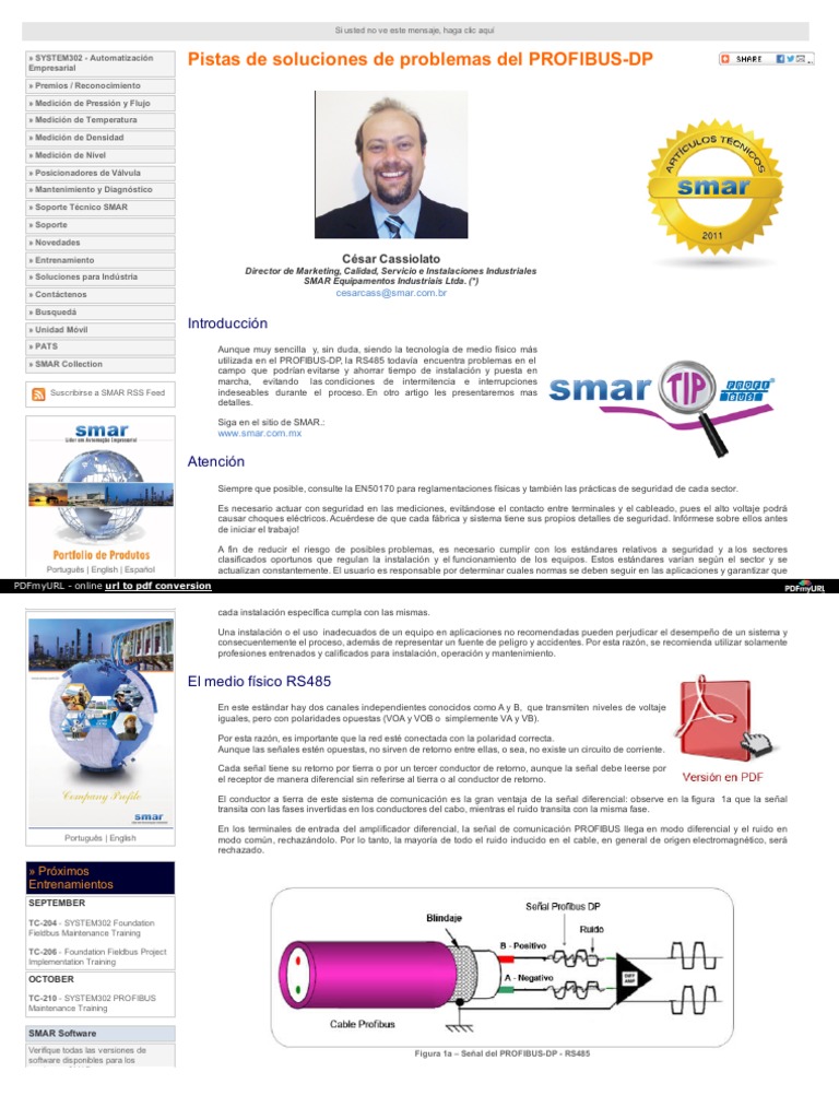 Soluciones Problemas Profibus DP | PDF | Resistor | Red de computadoras