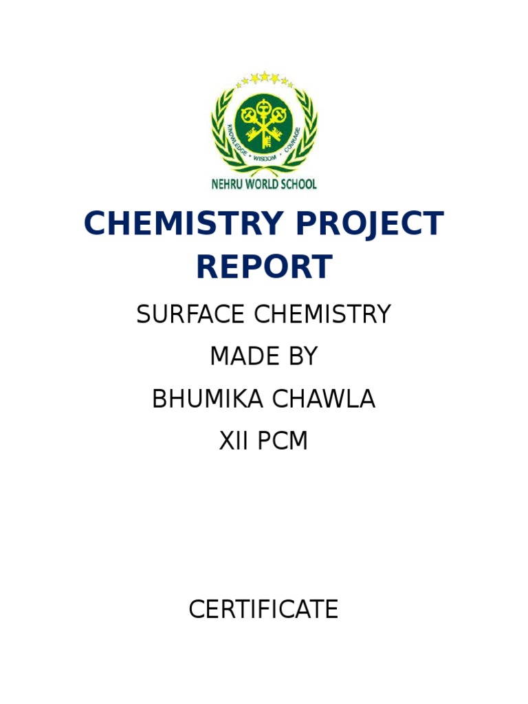 Chemistry Project Report | PDF