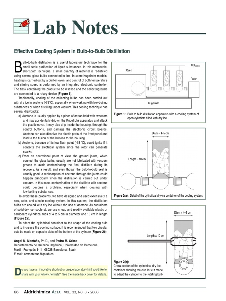 Efficient Kugelrohr Distillation Cooling | PDF | Distillation ...