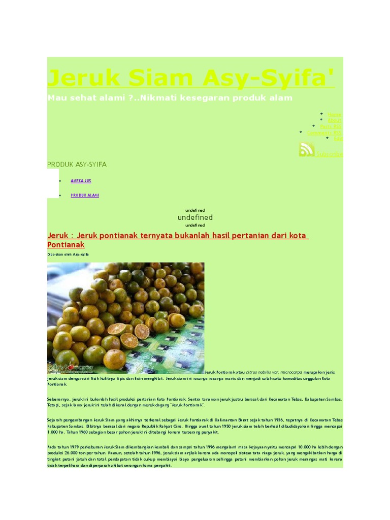 Jeruk Siam Asy | PDF
