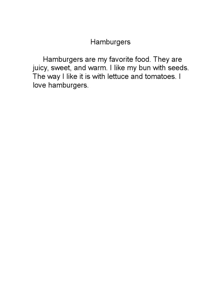 Hamburgers | PDF
