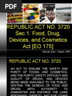 Republic Act No 3720 | PDF | Food And Drug Administration | Social ...