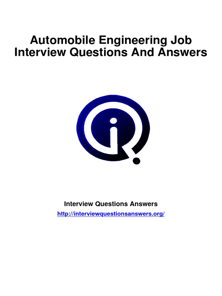 Automobile Engineering Interview Questions Answers Guide | PDF ...