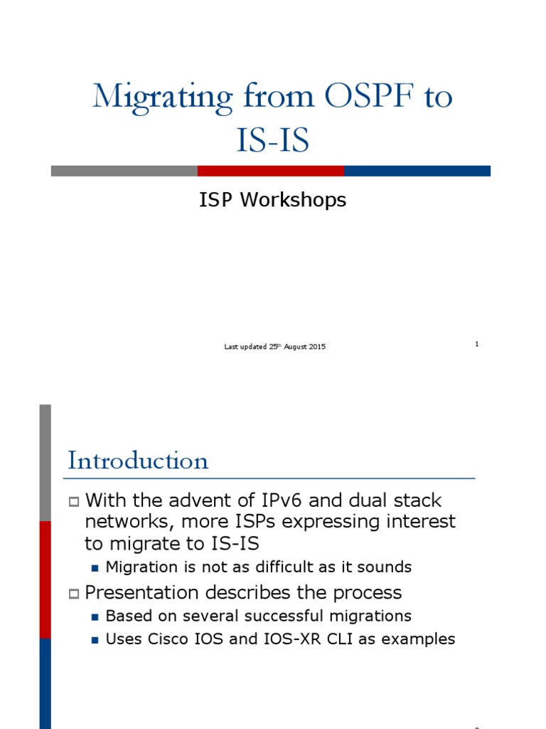 09 Ospf To Isis Migration | PDF | I Pv6 | Ip Address