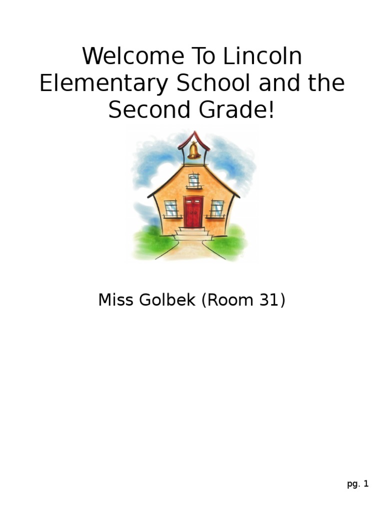 Second Grade Welcome Packet for Parents | PDF | Common Core State ...