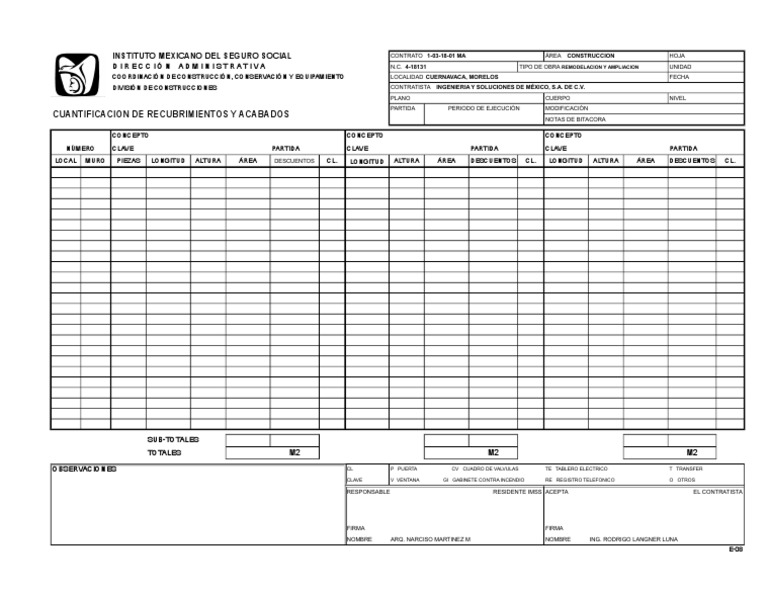Formatos Imss Acabados | PDF