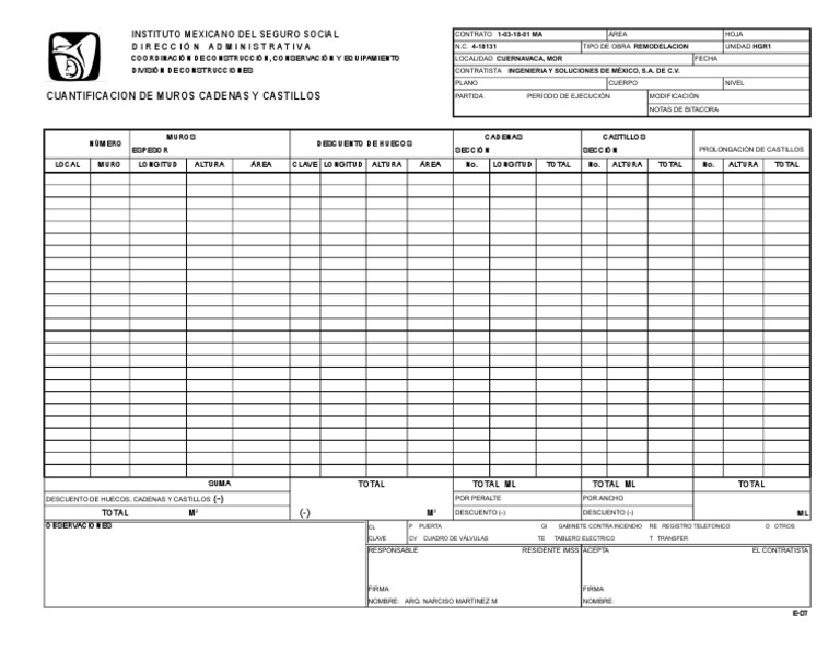Formatos Imss Castillos | PDF | Ciencia y matemáticas