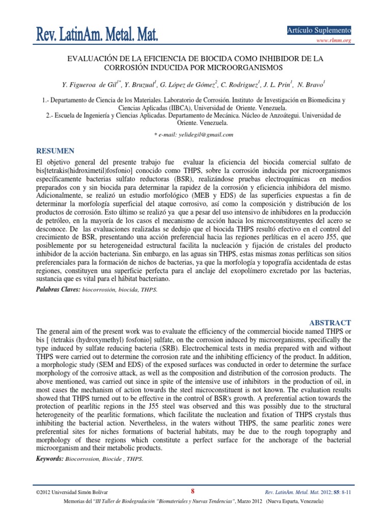 THPS | PDF | Corrosión | Petróleo