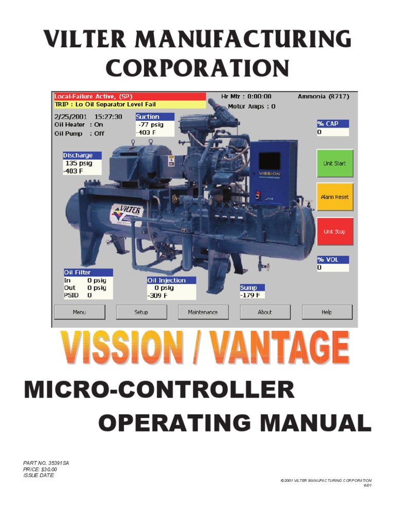Manual Vilter Vission Vantage | PDF | Electrical Connector | Power Supply