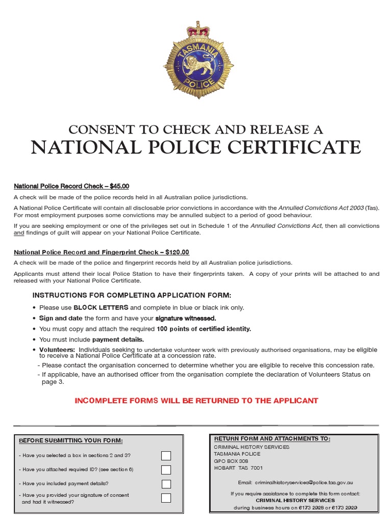 National Police Record Check Guide | PDF | Criminal Record | Identity ...