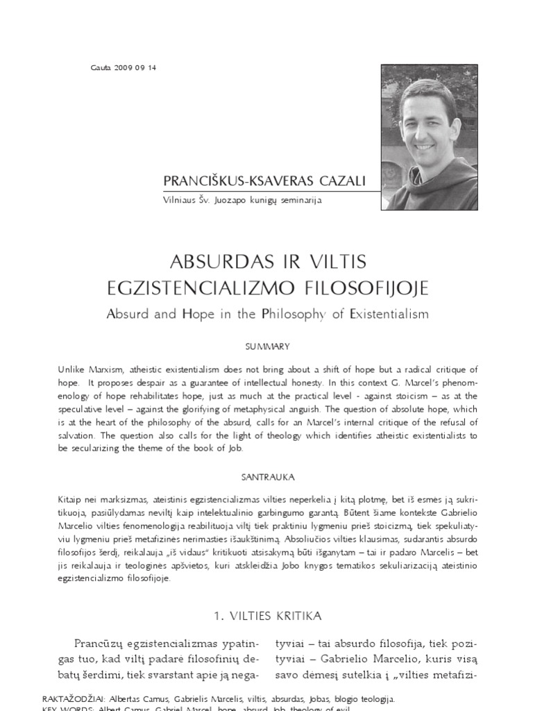 Absurdas Ir Viltis LOGOS | PDF