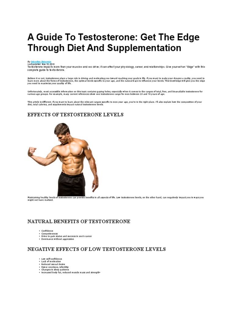 A Guide To Maximize Testosterone | PDF | Testosterone | Muscle