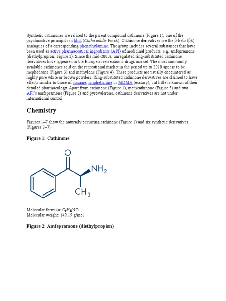Synthetic Cathinones Are Related To The Parent Compound Cathinone | PDF ...