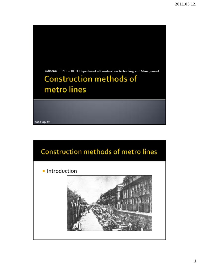 Metro Tunnel Construction Methods | PDF | Tunnel | Deep Foundation