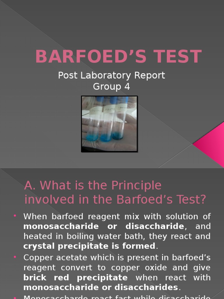 Barfoed's Test | PDF | Chemistry | Physical Sciences