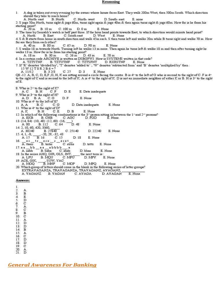 Reasoning 2 PDF | PDF