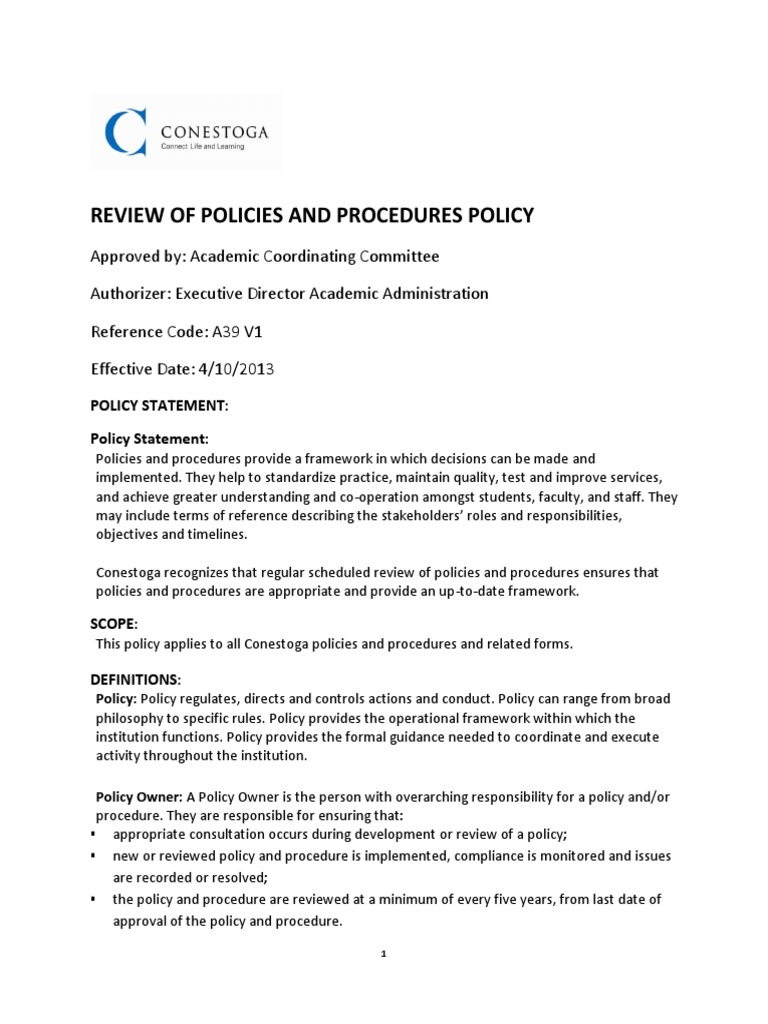 Policy Review Process Overview | PDF | Policy | Regulatory Compliance