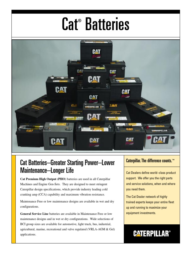Cat Battery | PDF | Battery (Electricity) | Energy Storage