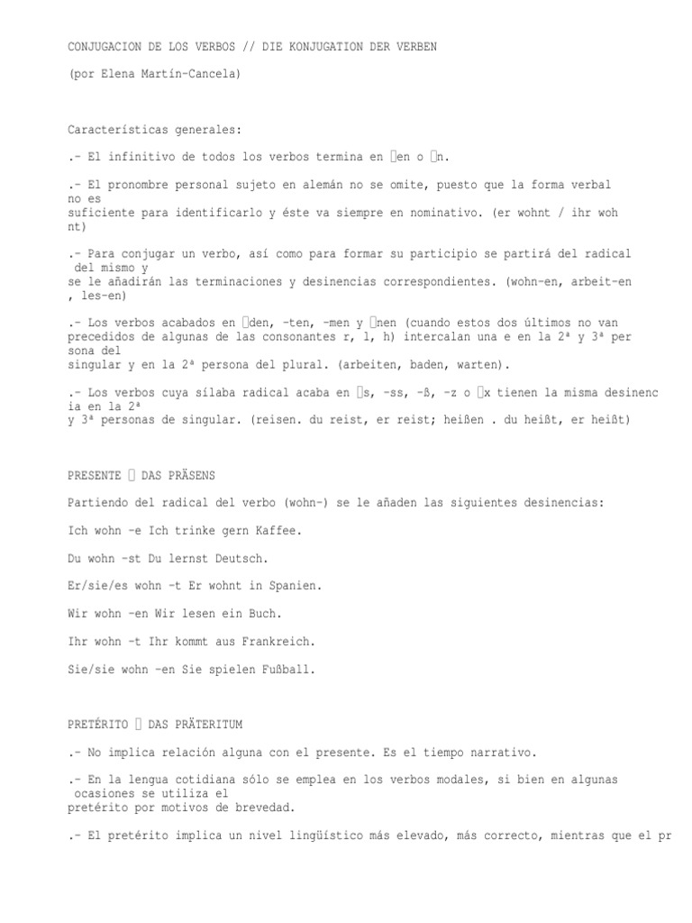 Conjugacion De Los Verbos Pdf Conjugación Gramatical Verbo