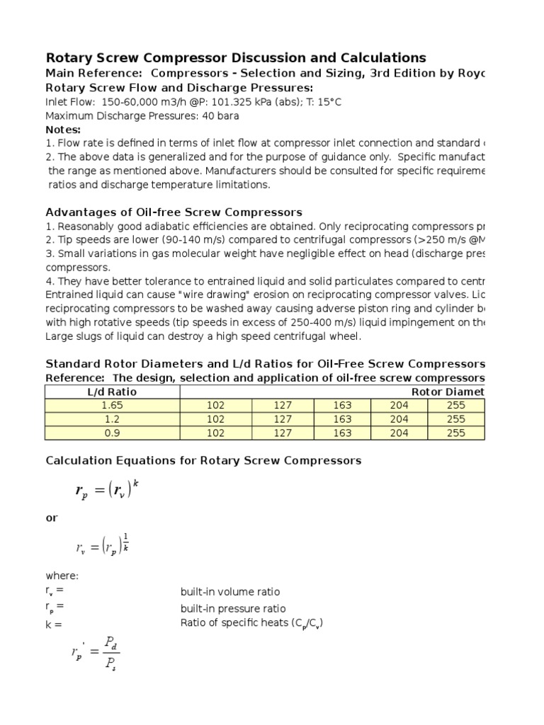 Rotary Screw Compressors | PDF | Gas Compressor | Turbine