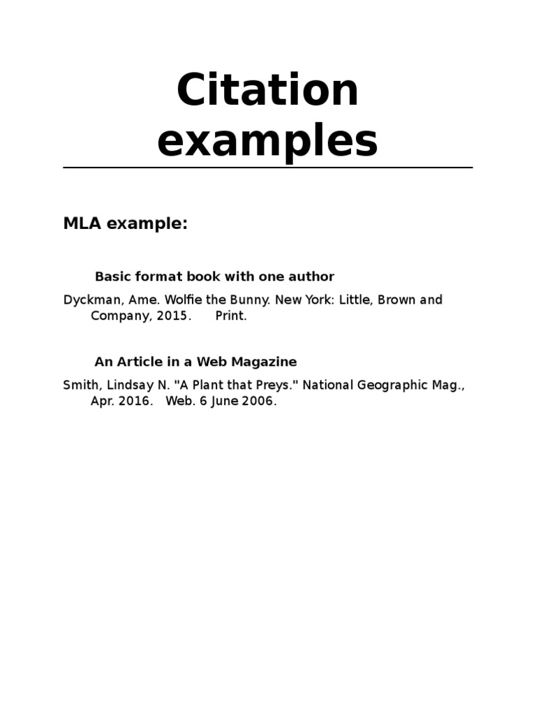 Citation Examples | PDF