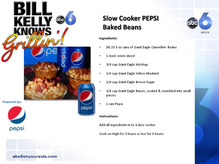 Pepsi Baked Beans Recipe | PDF