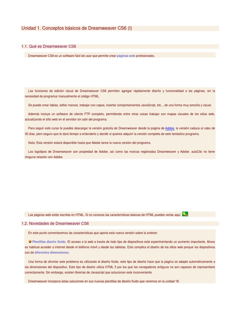 Tutorial DreamWeaver | PDF | Adobe Dreamweaver | HTML