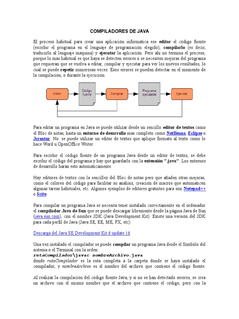 Comprendiendo los conceptos básicos de los compiladores y librerías en Java | PDF | Compilador ...
