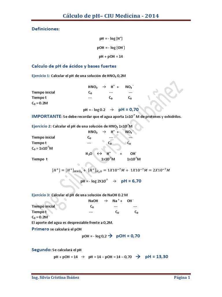Calculo de PH | PDF | Tecnología