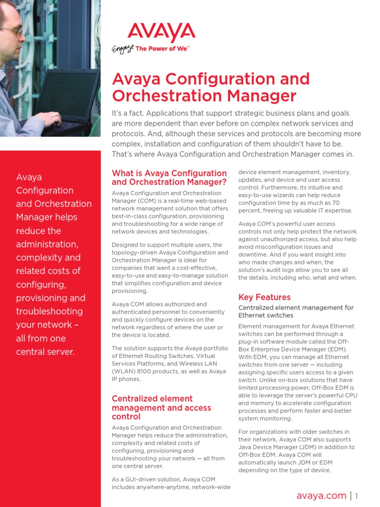 Avaya Configuration and Orchestration Manager | PDF | Provisioning ...