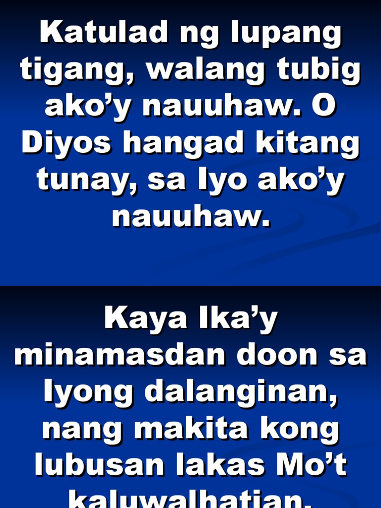Ang Kaluluwa Ko'y Nauuhaw | PDF