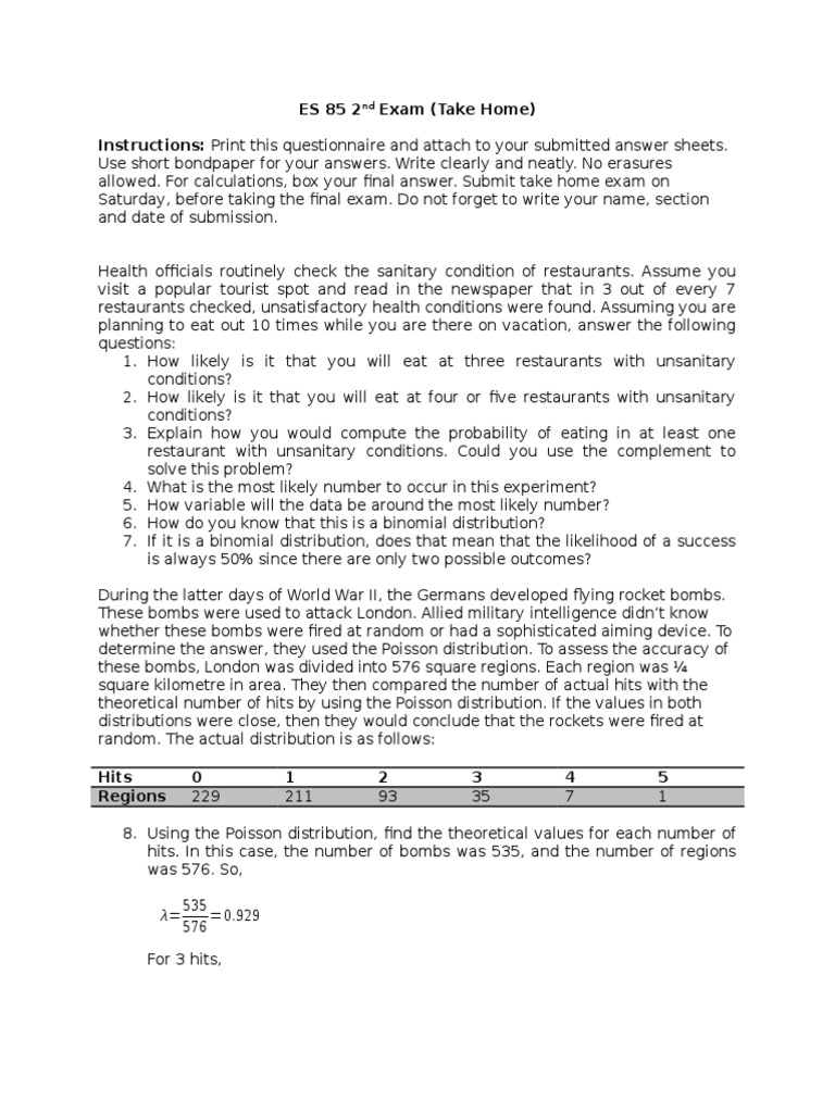 Probability | PDF | Poisson Distribution | Teaching Mathematics