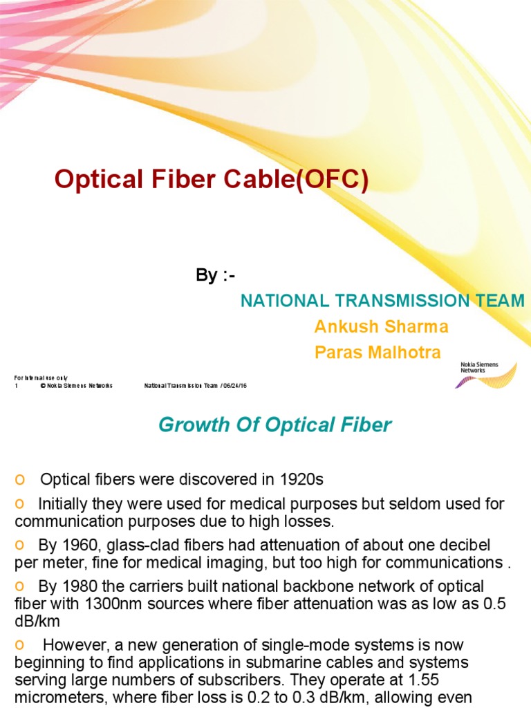 Optical Fiber Cable | PDF | Optical Fiber | Dispersion (Optics)