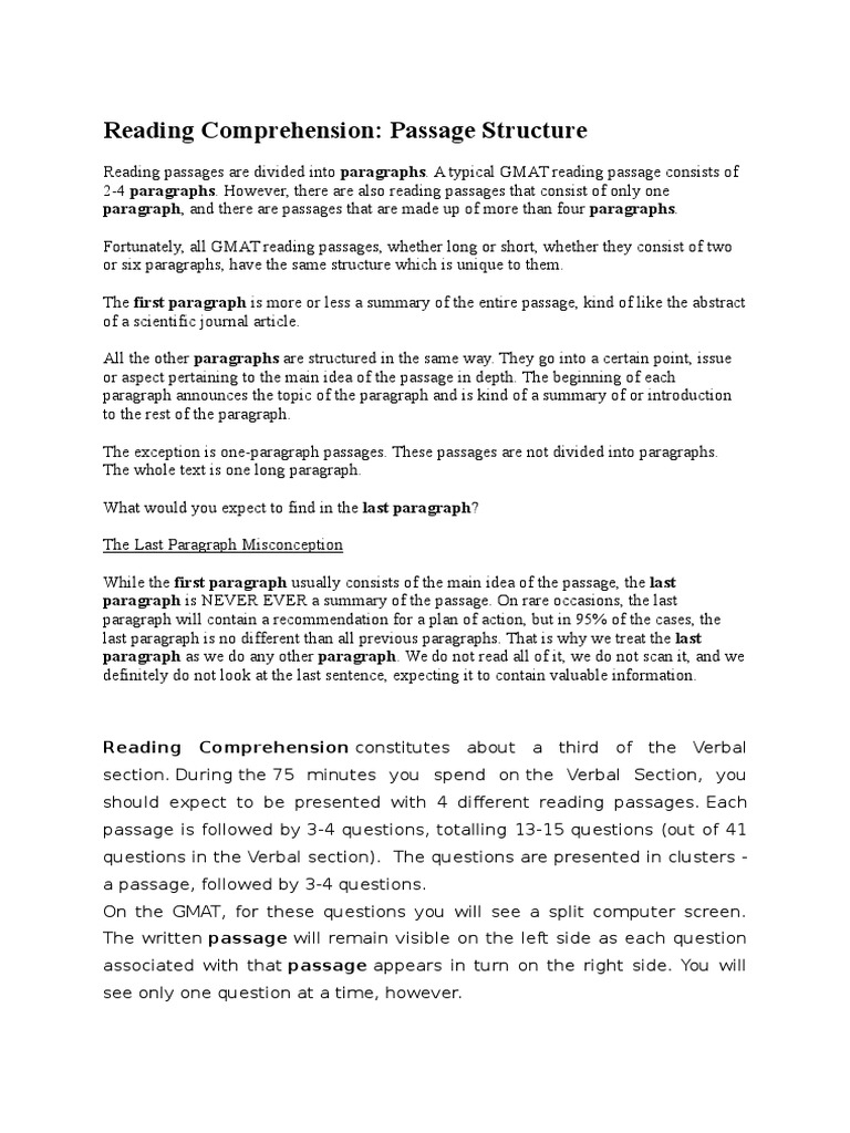 Reading Comprehension | PDF | Graduate Management Admission Test ...