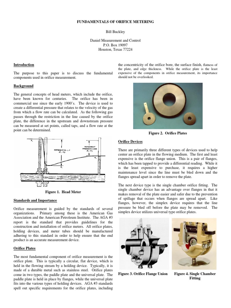 Fundamentals of Orifice Metering PDF | PDF | Mechanical Engineering ...