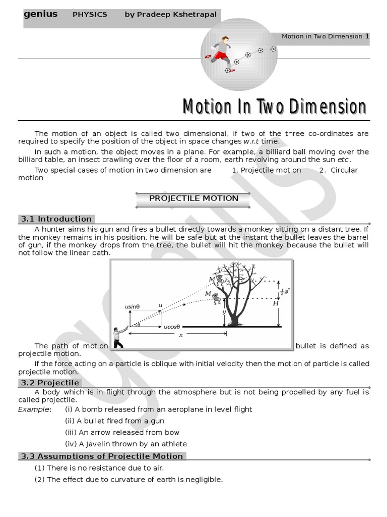 2 D Motion | PDF | Momentum | Trajectory
