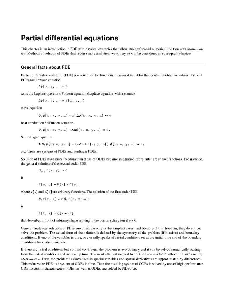 Mathematical Physics-13-Partial Differential Equations | PDF | Partial Differential Equation ...