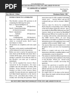 FTRE Sample Paper Class 10 To 11 Paper 1 | PDF | Redox | Test (Assessment)