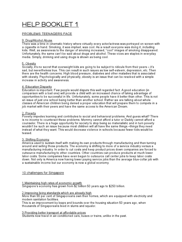 Help Booklet 1 | PDF | Empathy | Singapore