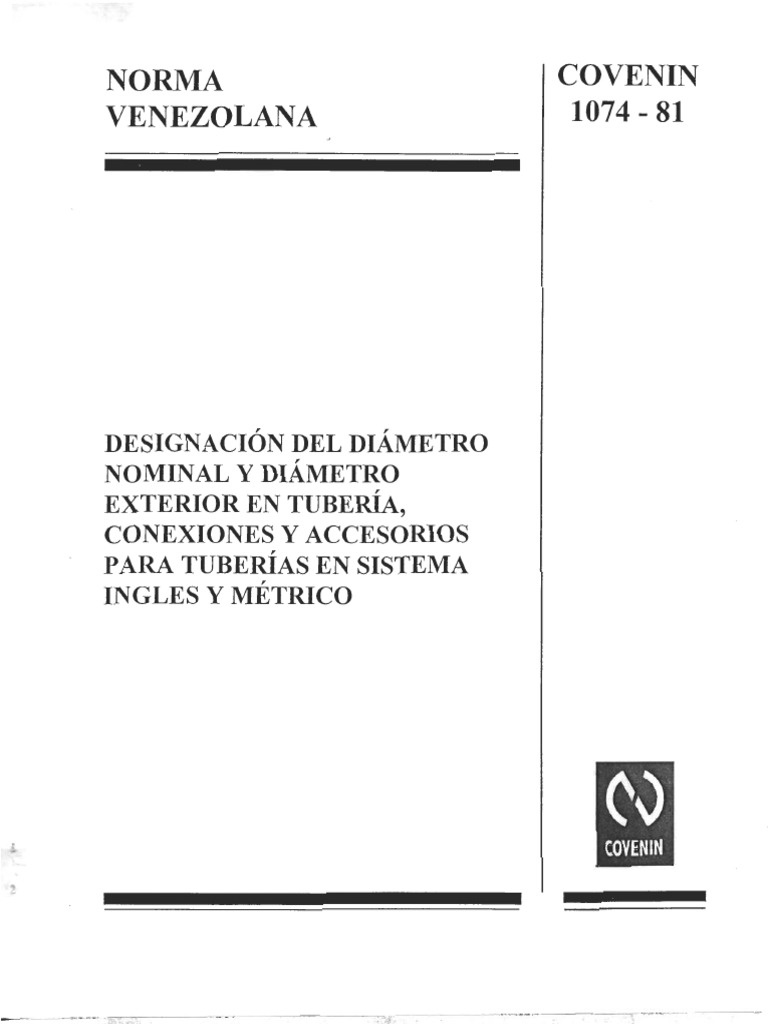 Norma Venezolana NPS DN (ISO 6708) | PDF