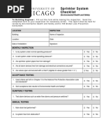 Foam System Testing Checklist | PDF | Technology & Engineering