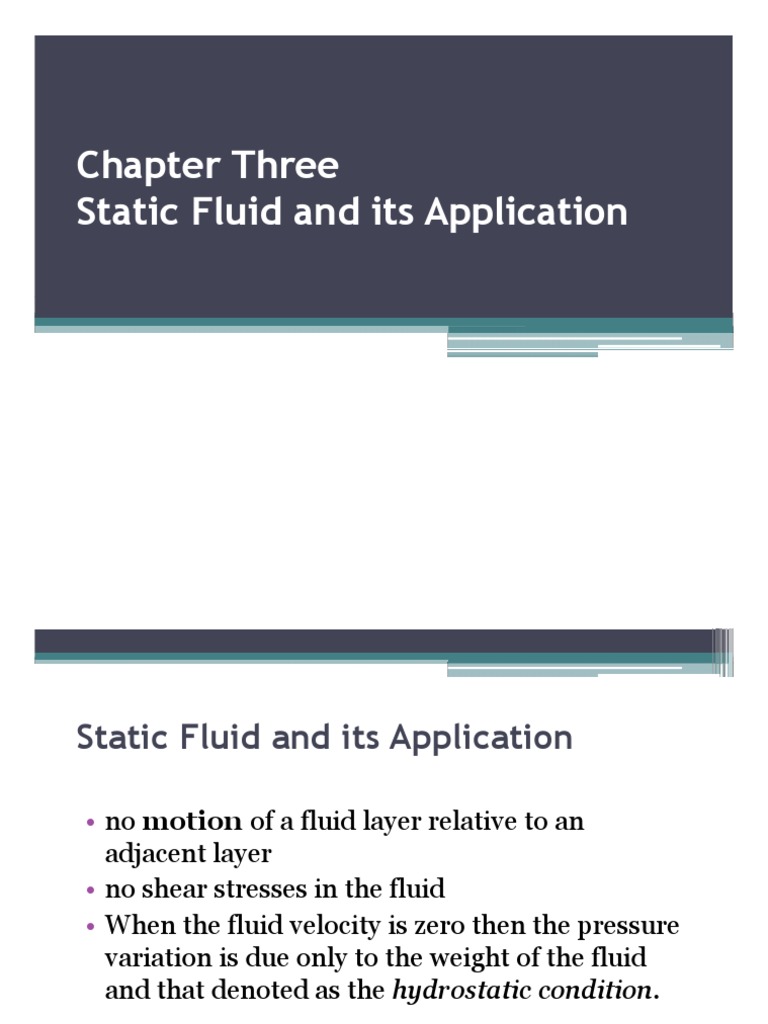 Static Fluid and Its Application | PDF | Pressure Measurement ...