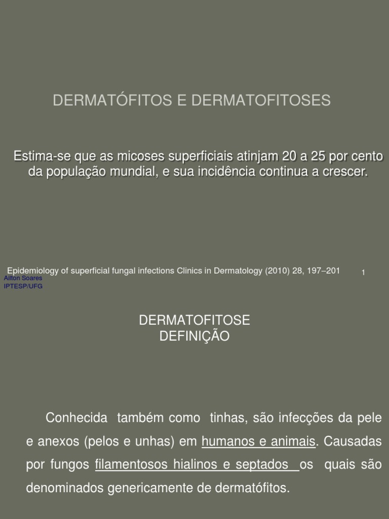 Tratamento e Epidemiologia da Dermatofitose | PDF | Pele | Remédio